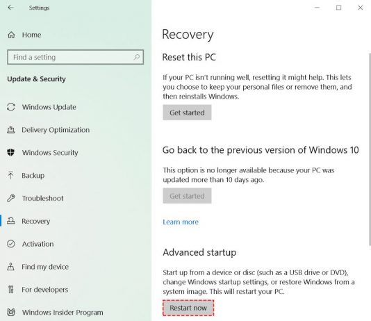 Top 2 Ways to Perform System Image Recovery in Windows 10 - ELMENS